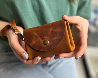 Leather Strap Wallet - Etsy