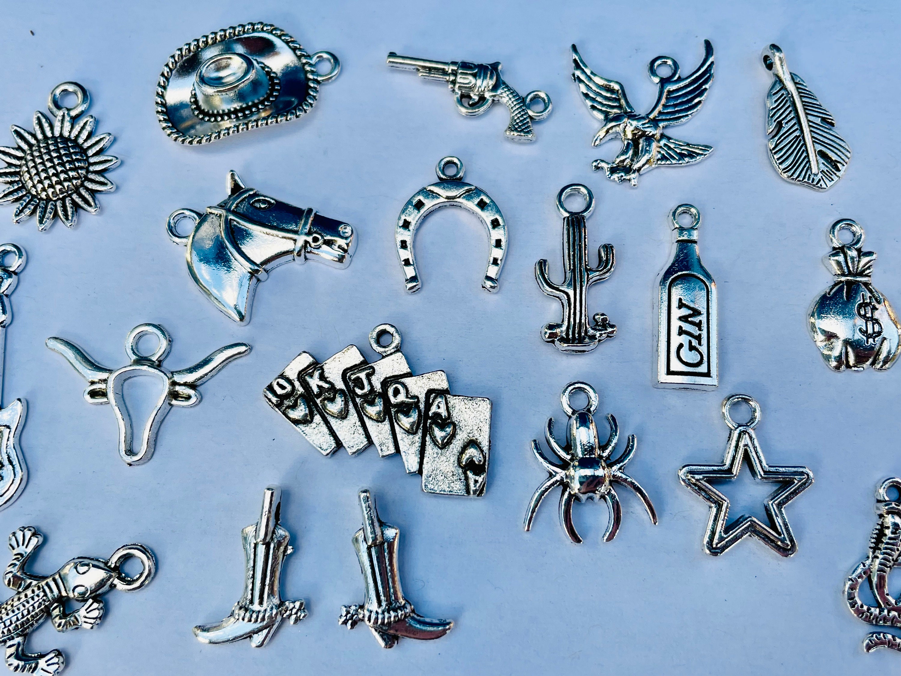Cowboy / Western / Wild Wild West Inspired Charm Set / Silver Cowboy ...