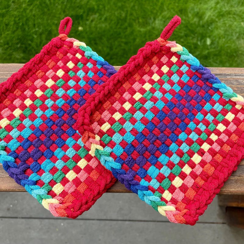 Woven Potholders - Etsy