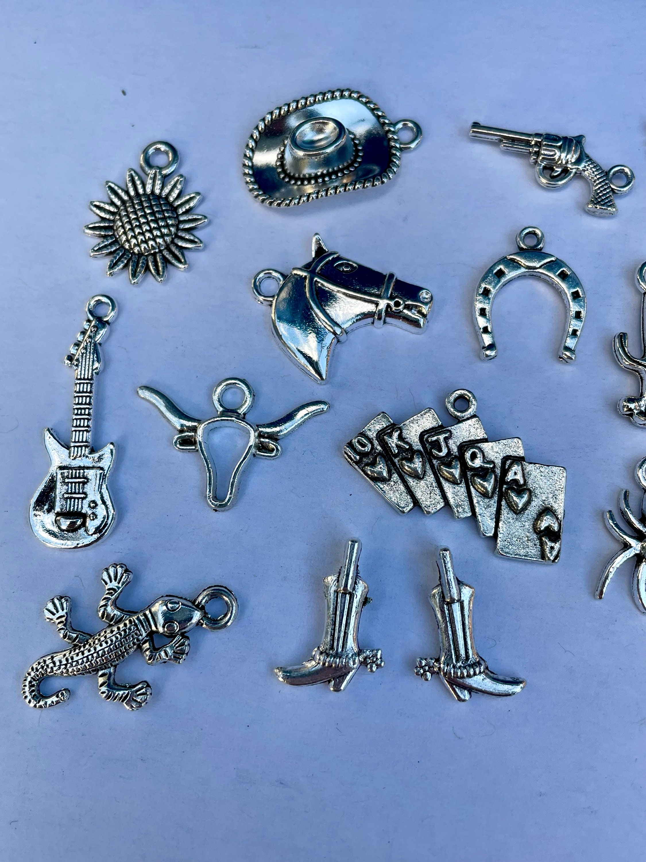 Cowboy / Western / Wild Wild West Inspired Charm Set / Silver Cowboy ...