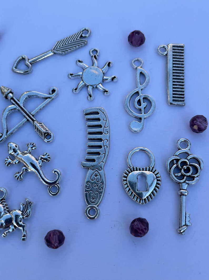 Tangled / Rapunzel Inspired Charm Set / Once Upon A Time Charms / Fairy ...
