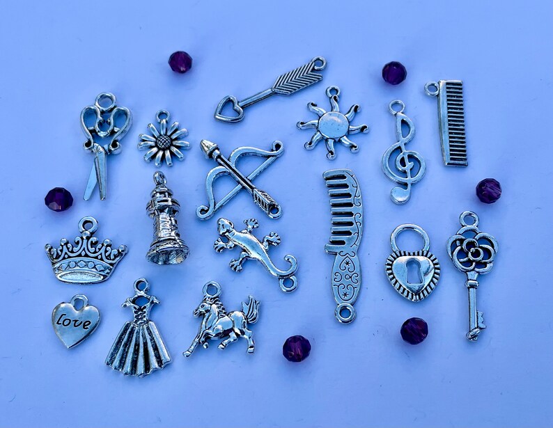 Tangled / Rapunzel Inspired Charm Set / Once Upon A Time Charms / Fairy ...