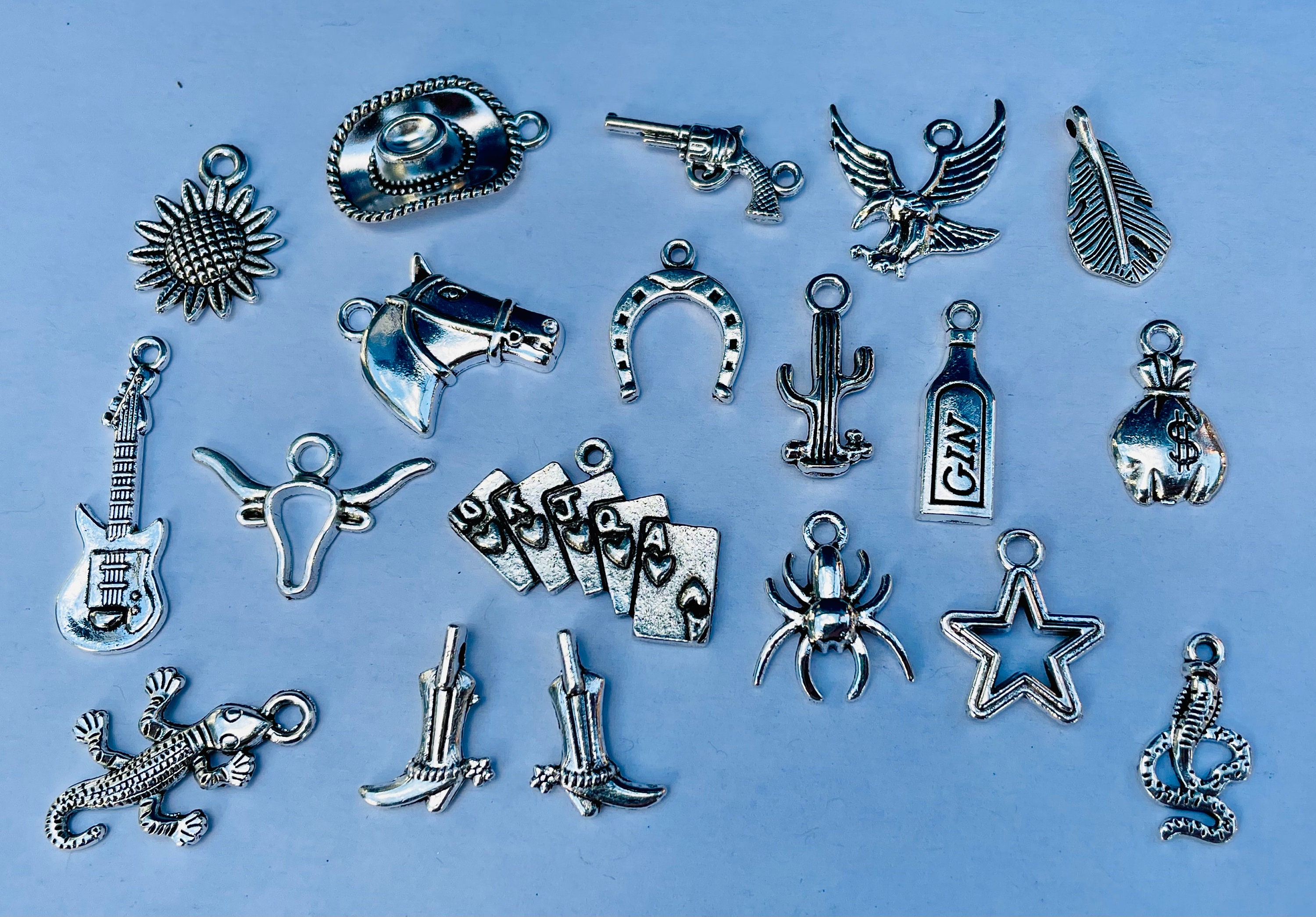 Cowboy / Western / Wild Wild West Inspired Charm Set / Silver Cowboy ...