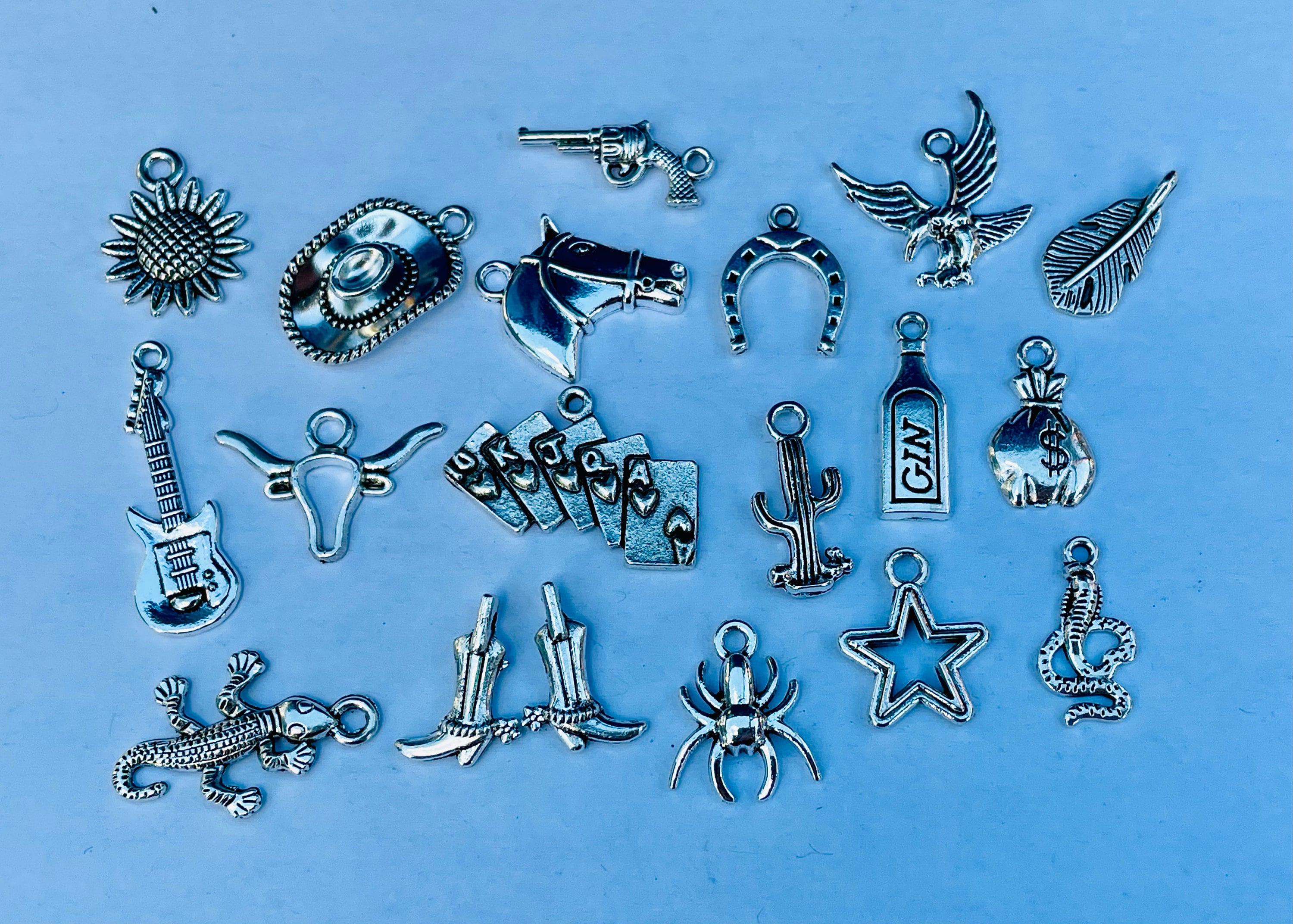 Cowboy / Western / Wild Wild West Inspired Charm Set / Silver Cowboy ...