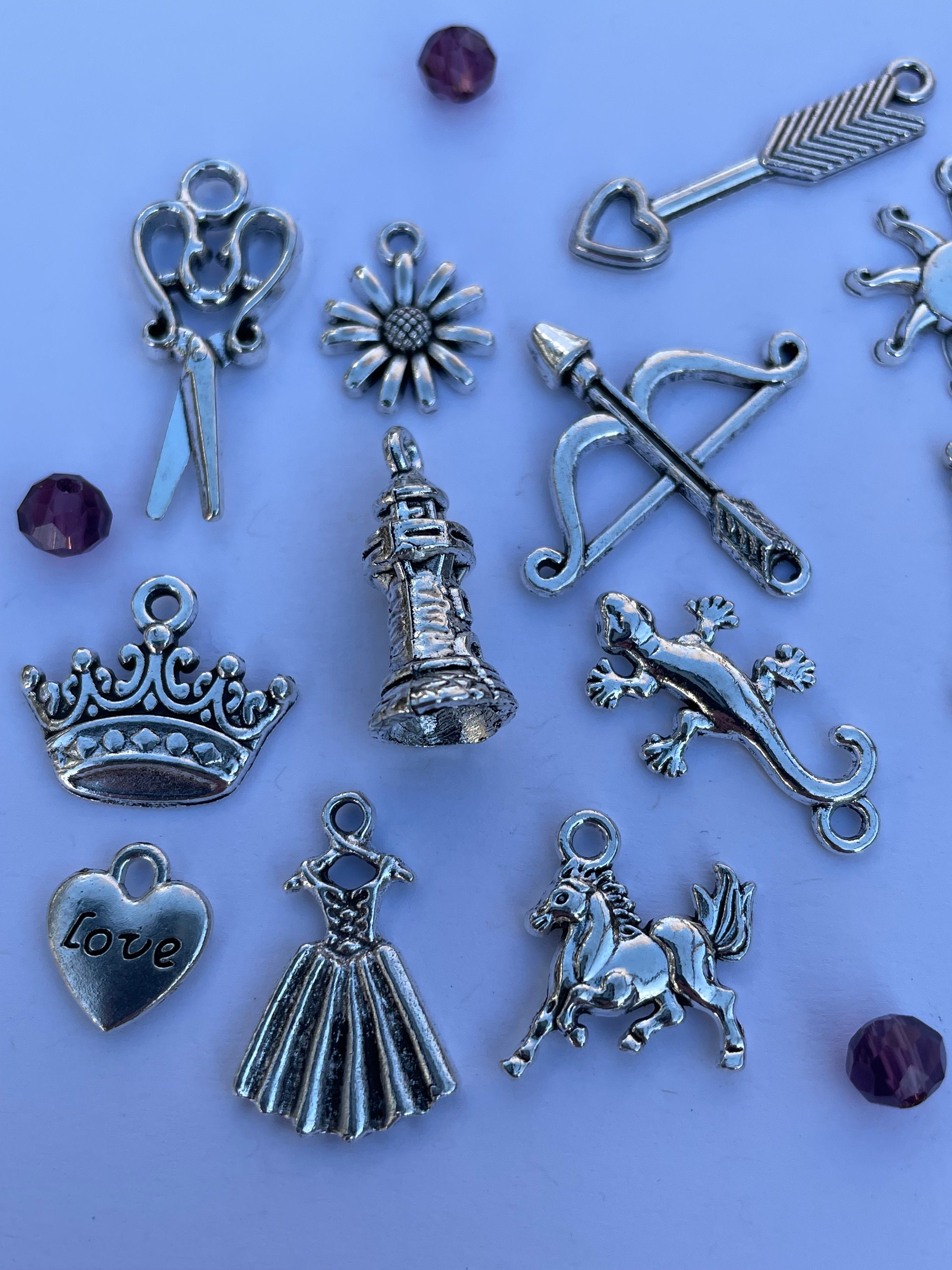 Tangled / Rapunzel Inspired Charm Set / Once Upon A Time Charms / Fairy ...