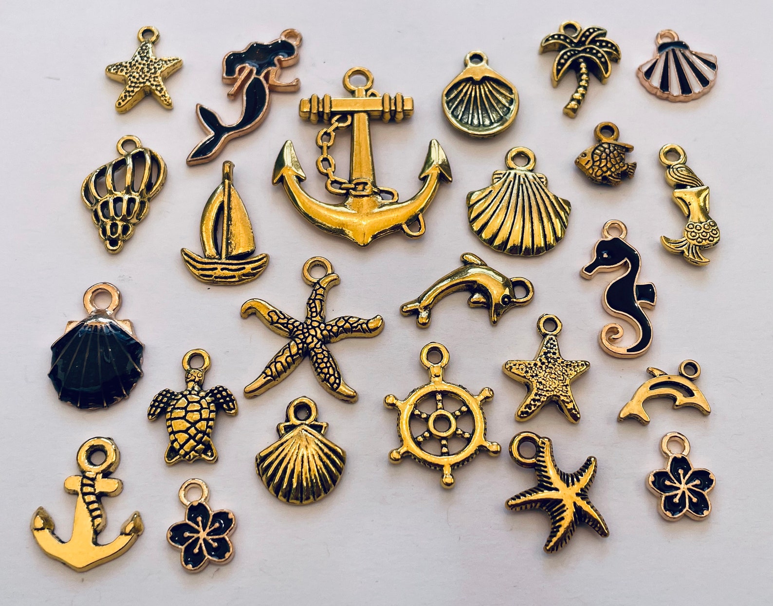 Under the Sea / Beach / Ocean Life / Sea Life Charm Set / Mermaid ...