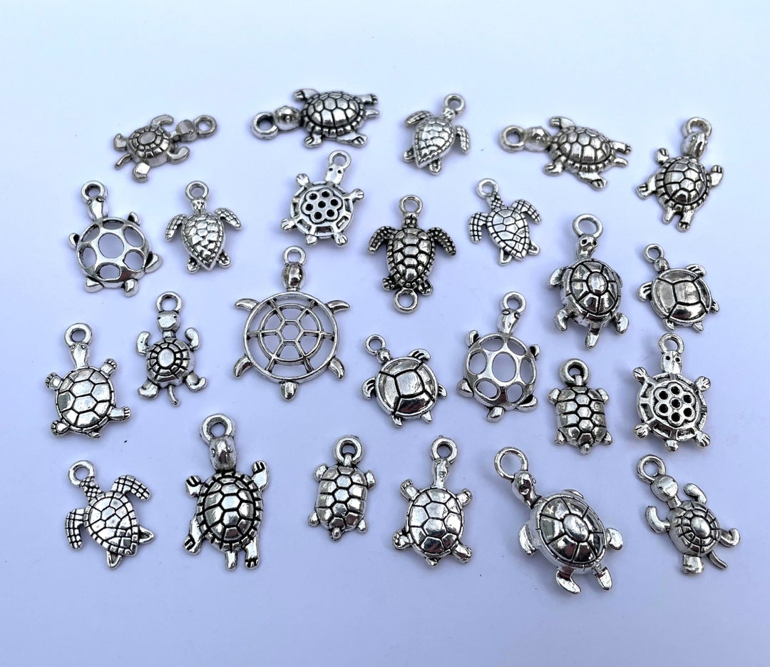 Sea Turtle Charms / Bulk Sea Turtle Charms / Silver Sea Turtle Charms ...