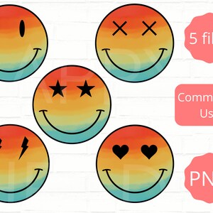 Rainbow Smiley Png Smiley Face Png Happy Face Png Emoji Clipart Retro ...
