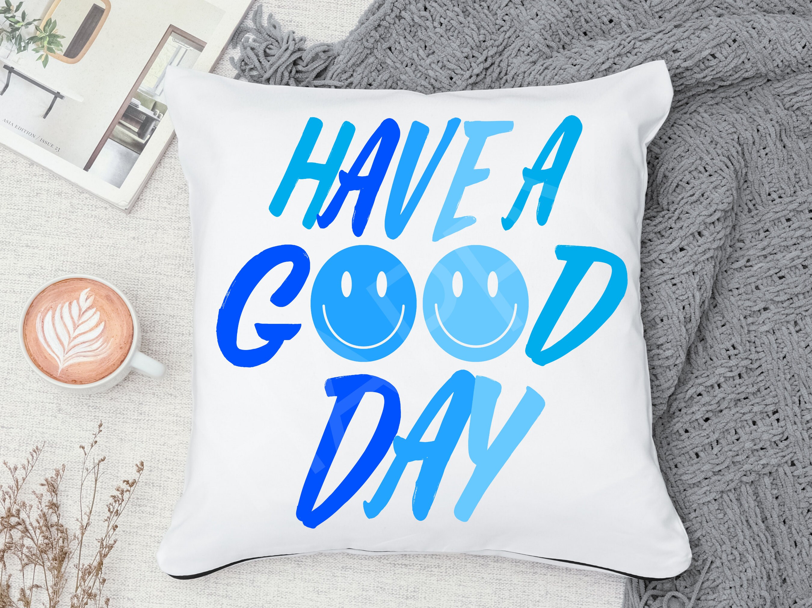 Have a Good Day PNG, Smiley Blue PNG, Smiley Shirt Design, Sublimation ...