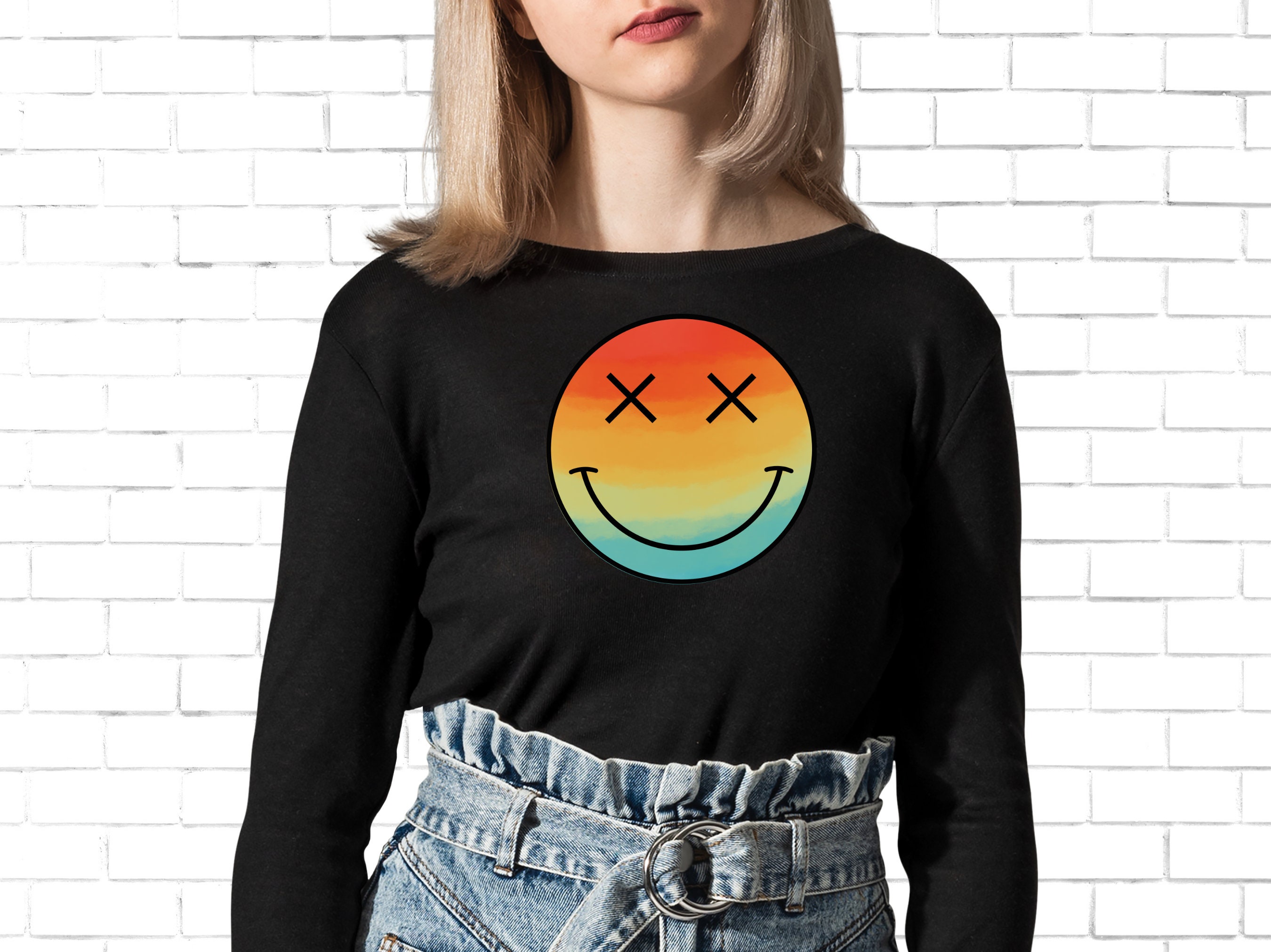Rainbow Smiley Png Smiley Face Png Happy Face Png Emoji Clipart Retro ...