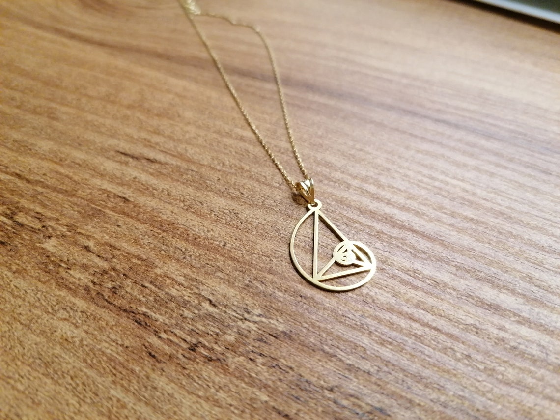 Fibonacci Necklace 14k 18k Solid Gold Sacred Geometry | Etsy