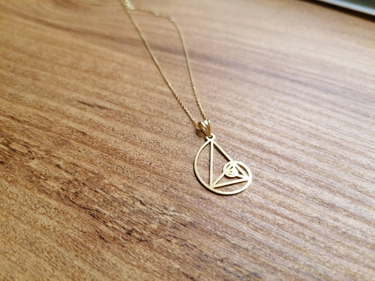 Fibonacci Necklace 14k 18k Solid Gold Sacred Geometry - Etsy