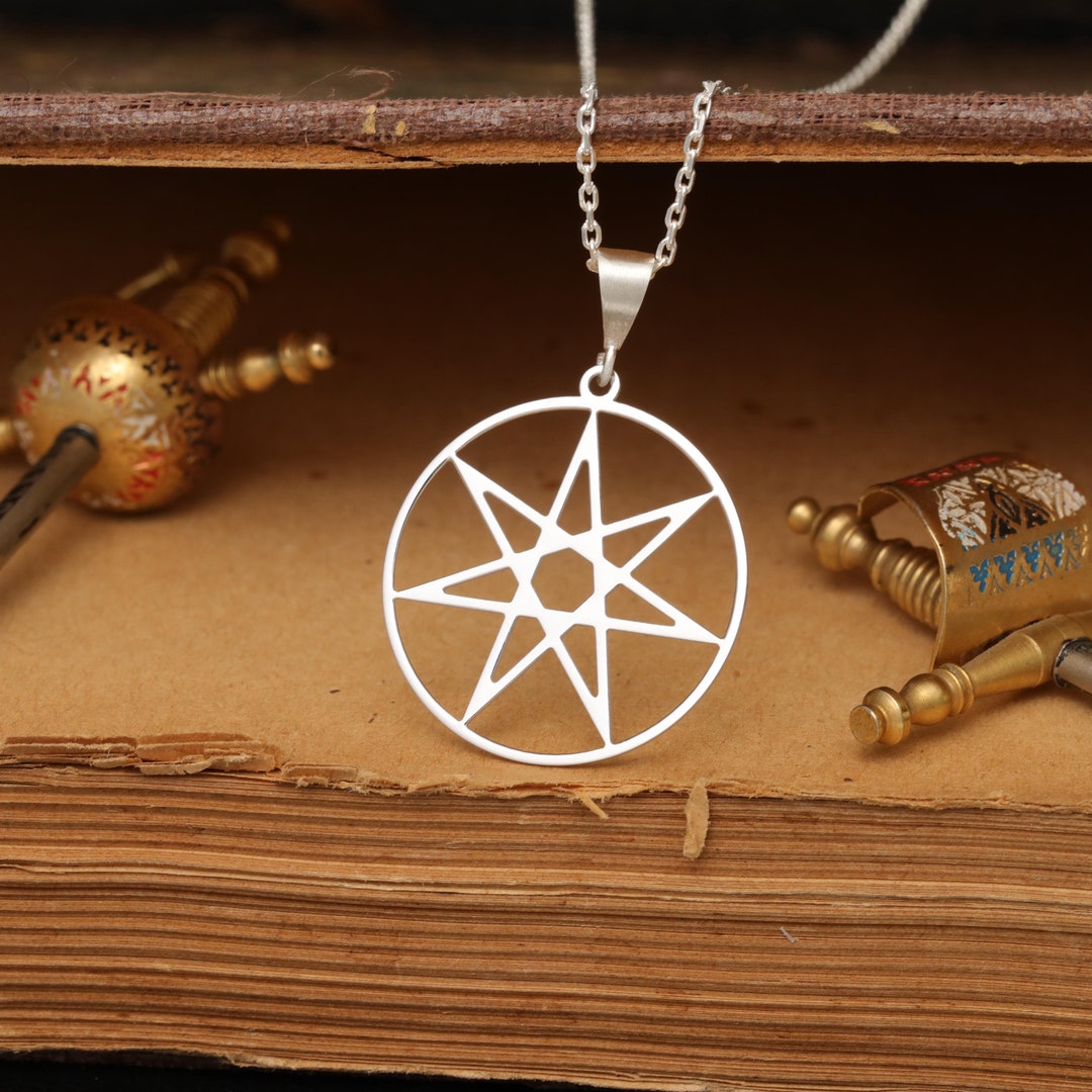 Elven Star 925 Sterling Silver - Seven Pointed Star Septagram ...