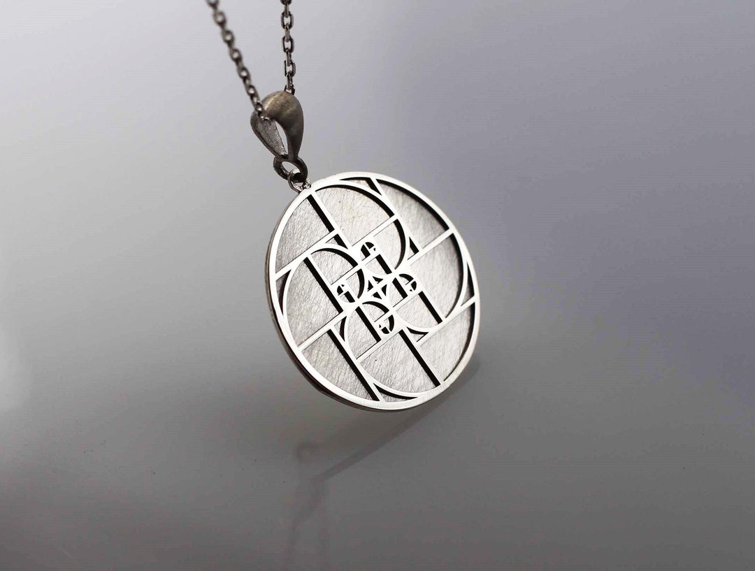 Fibonacci With Matte Plate 925 Sterling Silver Silver in Fibonacci ...
