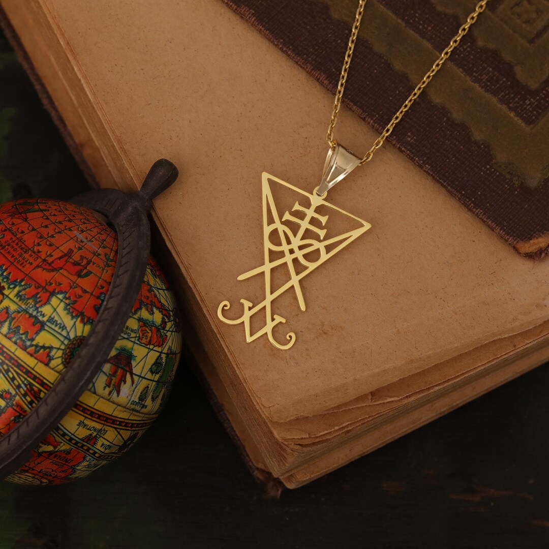 Sigil of Lucifer Gold Pendant Necklace - Luciferian Jewelry - Etsy