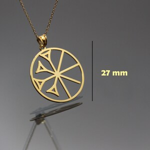 Anu 14k 18k Solid Gold Pendant Cuneiform Necklace Sumeria - Etsy