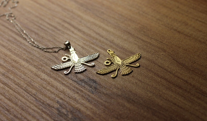 Faravahar Ahura Mazda 925 Sterling Silver Necklace Silver - Etsy
