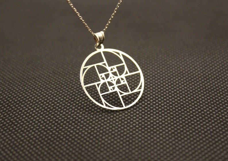 Fibonacci Symbol 925 Sterling Silver Science Jewelry - Etsy