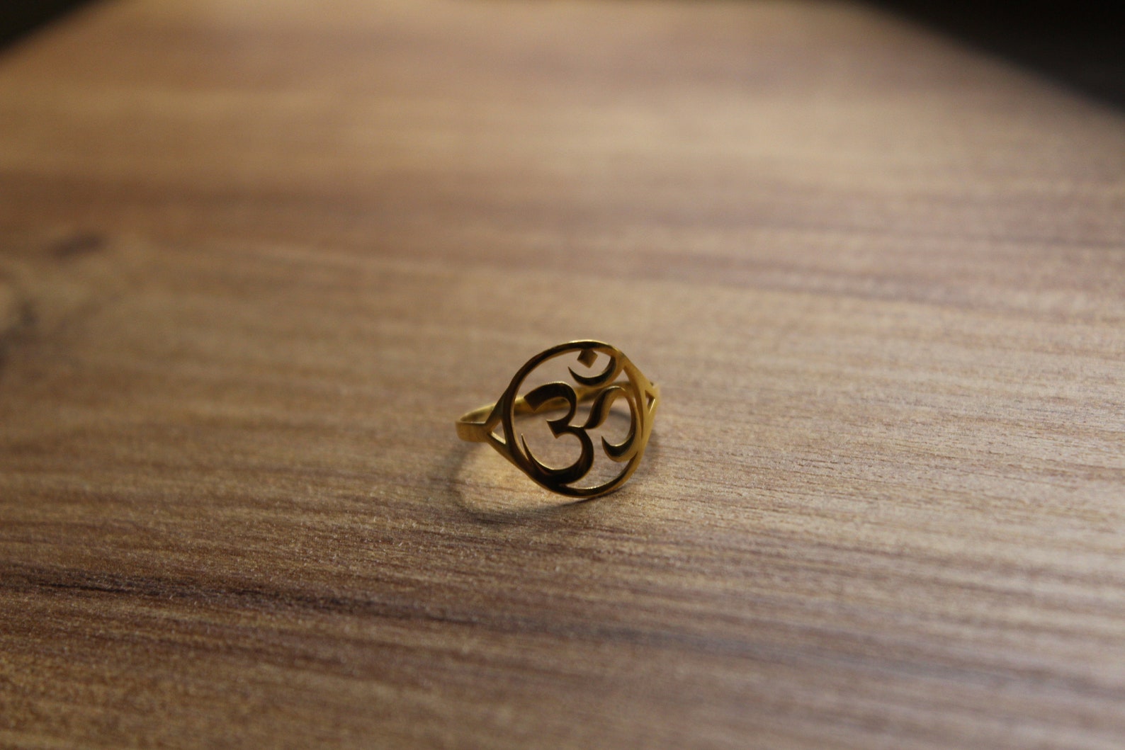 Om Ring 14k 18k Real Gold Ohm Ring Dainty Om Ring Yoga - Etsy