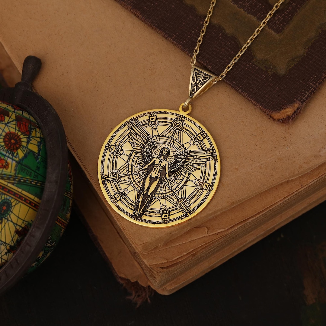 Medallion Metatron Angel 925 Sterling Silver Pendant - Angel Symbols ...