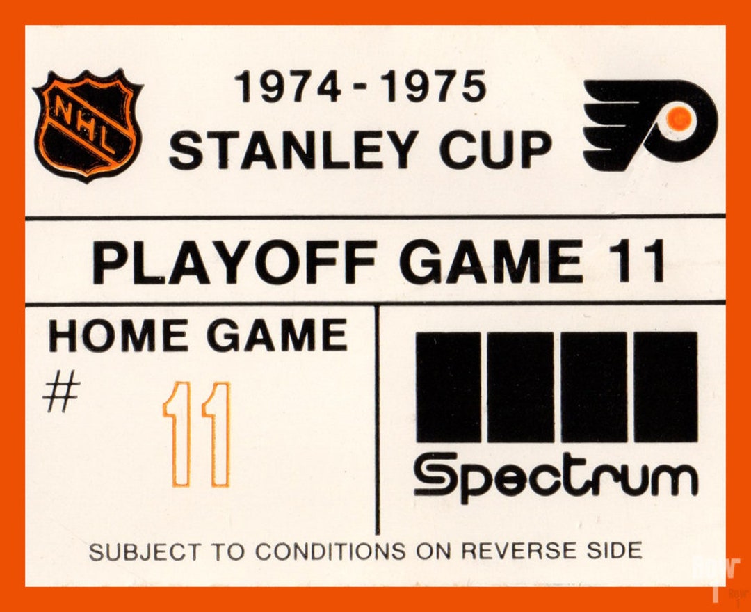 1974 Philadelphia Flyers Ticket Stub Brushed Metal Wall Art - Etsy