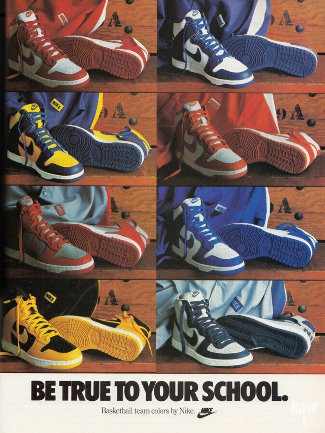 1987 Nike Dunk Advertisement Canvas Wall Art - Etsy