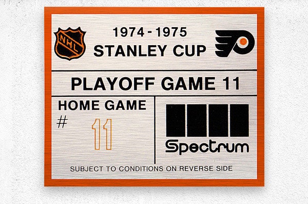 1974 Philadelphia Flyers Ticket Stub Brushed Metal Wall Art - Etsy