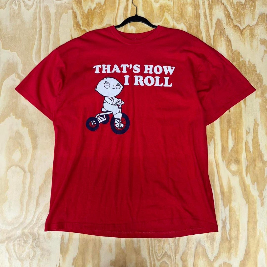 Vintage Y2k "thats How I Roll" Stewie Griffin Family Guy Tee - Etsy