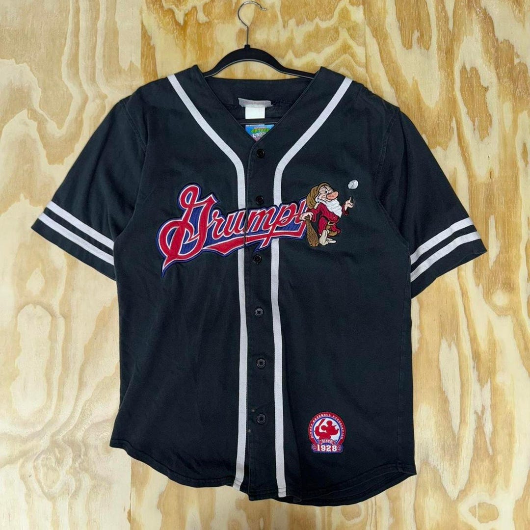 Vintage 1990 Disneyland Grumpy Dwarf Baseball Jersey T-shirt - Etsy