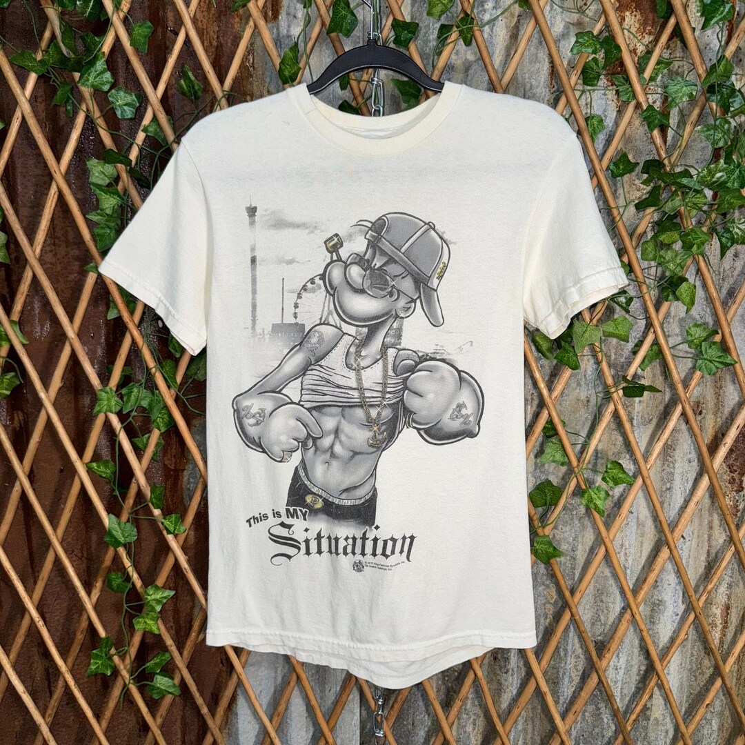 Vintage Y2K Popeye Cartoon 2010s Jersey Shore Parody T-shirt - Etsy