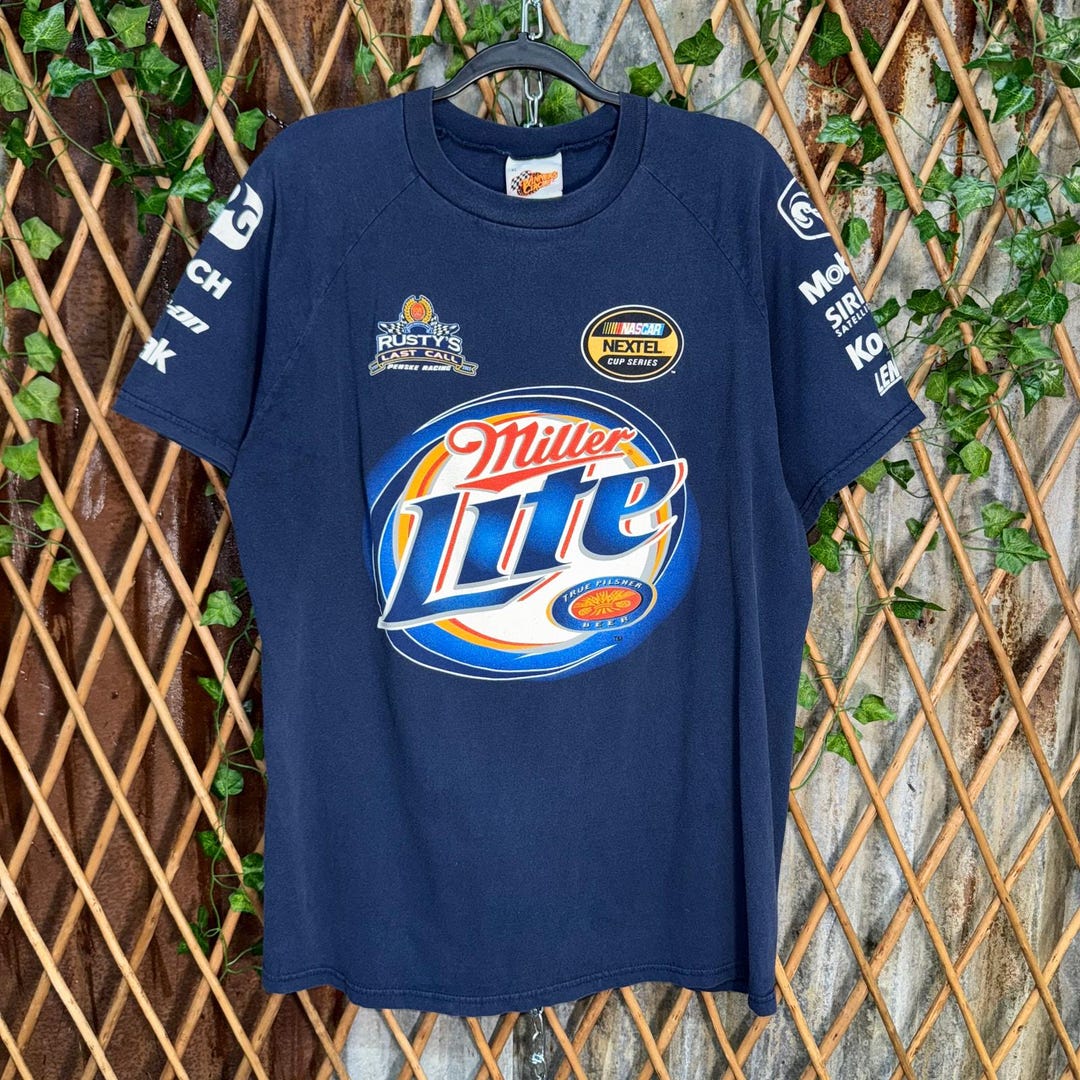Vintage Y2K Winners Circle 1990s NASCAR Miller Lite T-shirt - Etsy