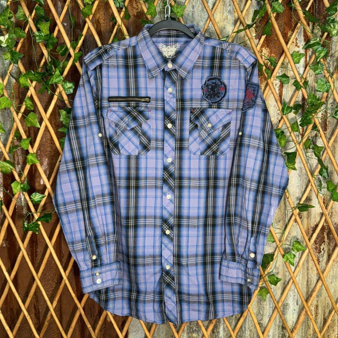 Vintage Y2k Point Zero Grunge Raw 2000s Plaid Flannel Shirt - Etsy