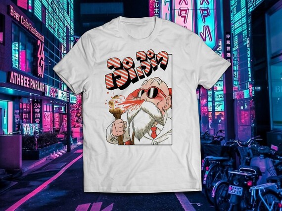 Master Roshi Anime Funny White Tee - Etsy