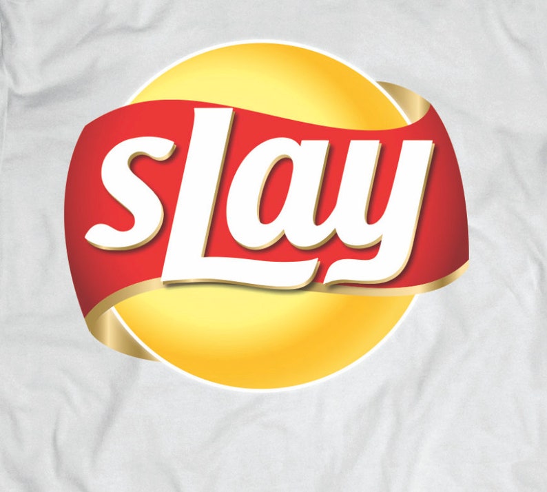 Funny Lay Slay Potato Chip White Tee - Etsy