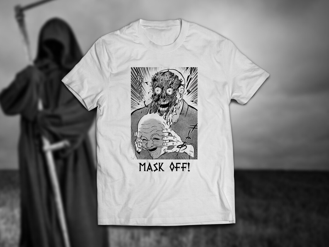 Japanese Style Anime Horror Goth Mask off Tee - Etsy