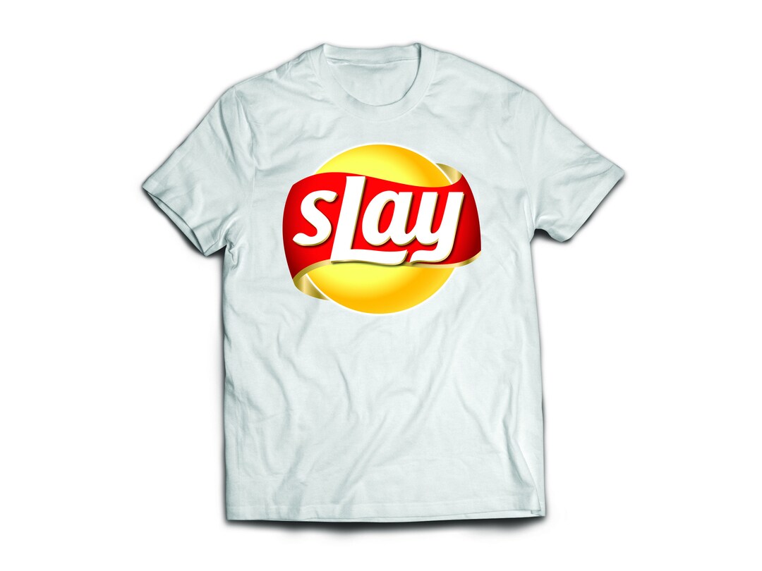 Funny Lay Slay Potato Chip White Tee - Etsy