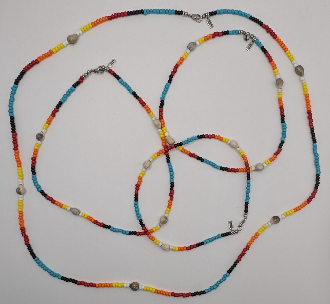 Handmade Natively Tsalagi Cherokee Corn Bead Necklace Next Gen Gift ...