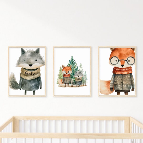 Fox and Wolf - Etsy