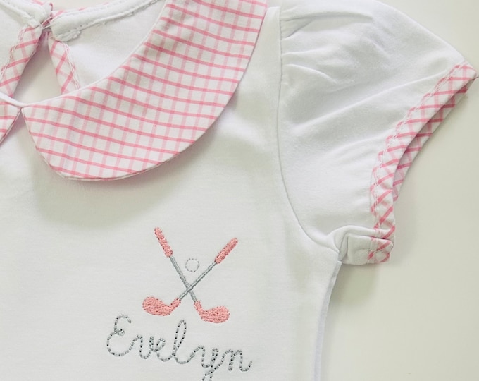 Baby Girl Golf Blanket, Personalized Golf Blanket Girl, Baby Girl Golf ...