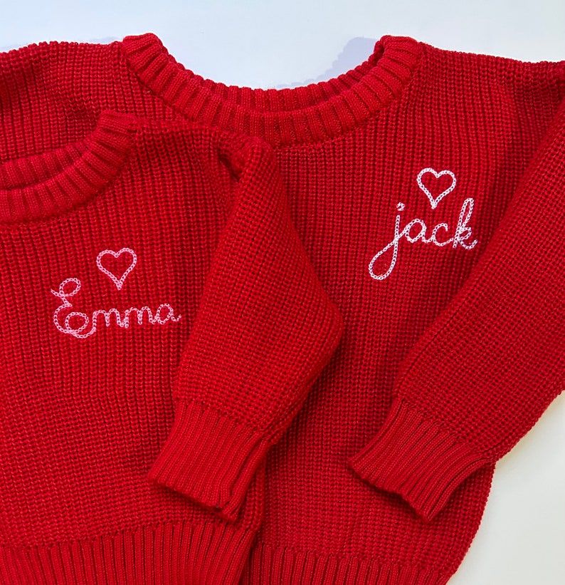 Personalized Baby Toddler Embroidered Name Valentine’s Day Heart ...