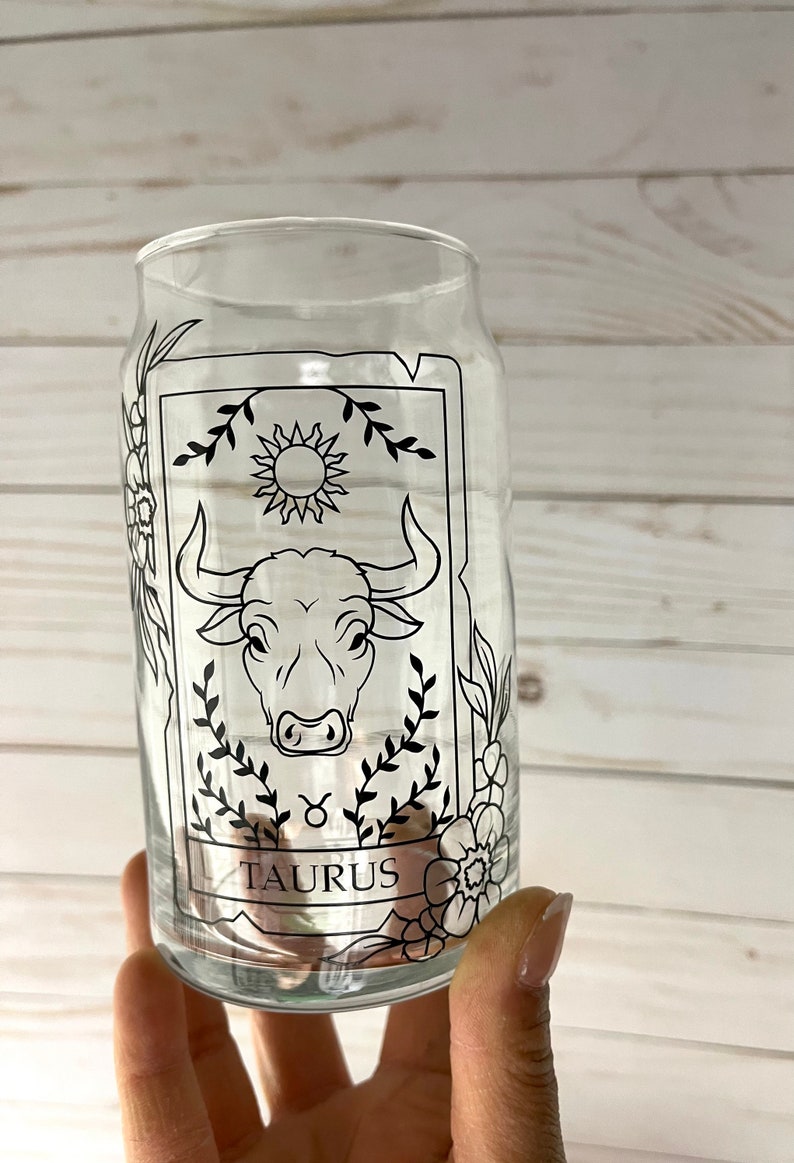Zodiac Glass Cup - Etsy