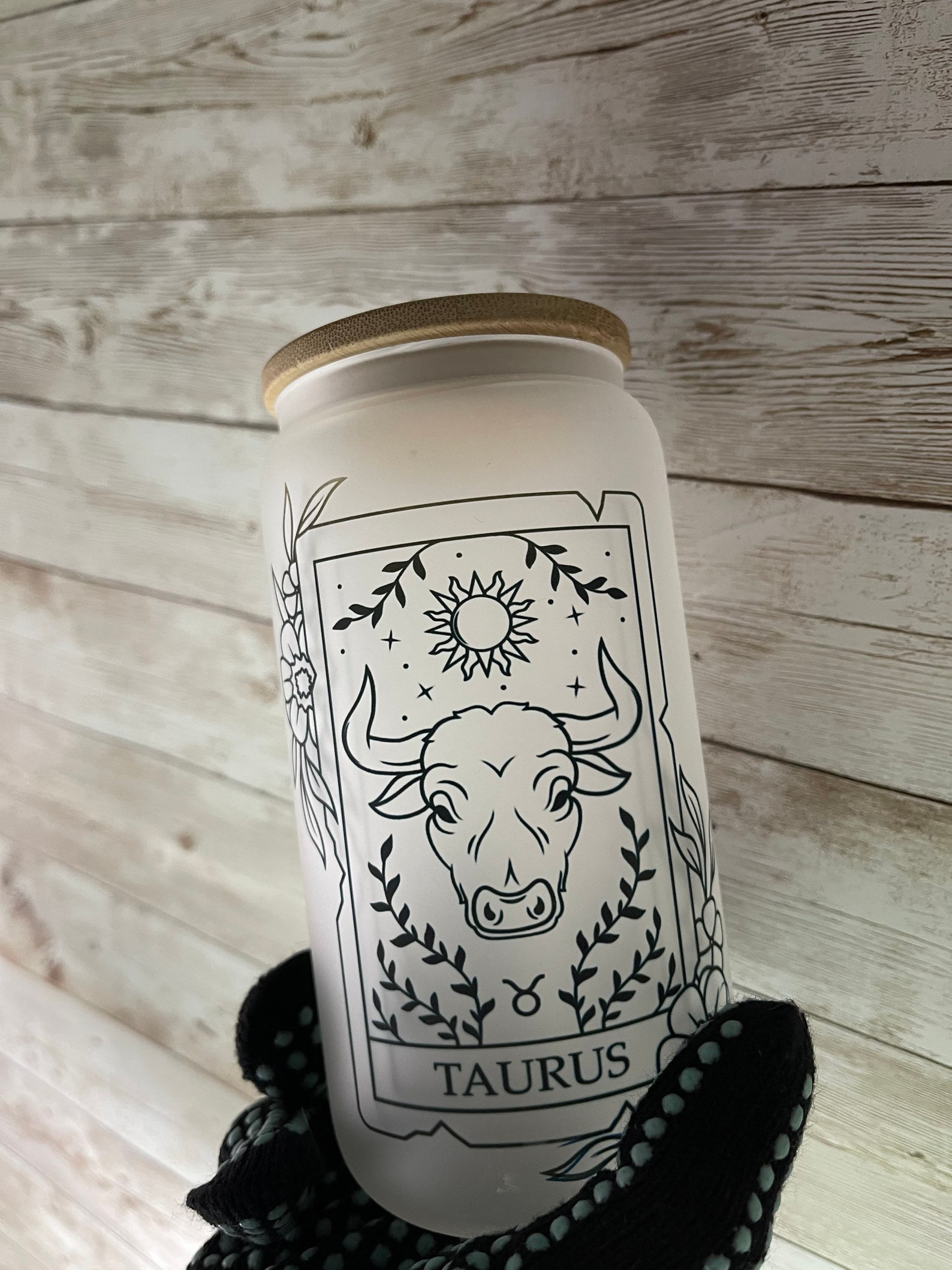 Zodiac Glass Cup Frosted - Etsy