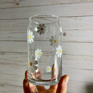 Daisy Glass Cup - Etsy