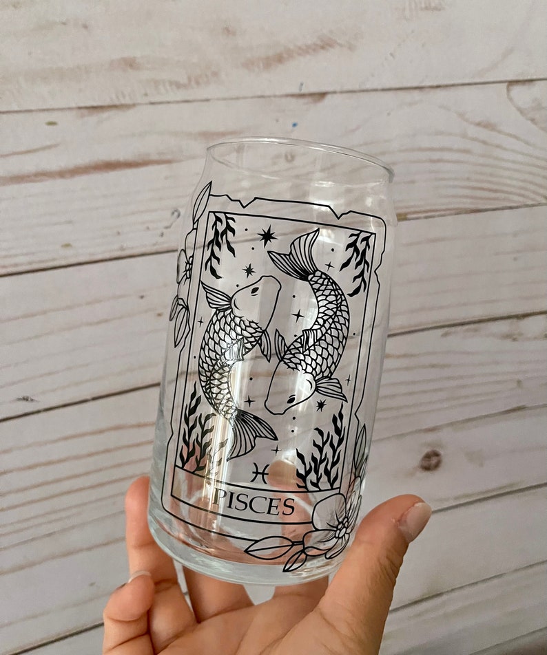 Zodiac Glass Cup - Etsy