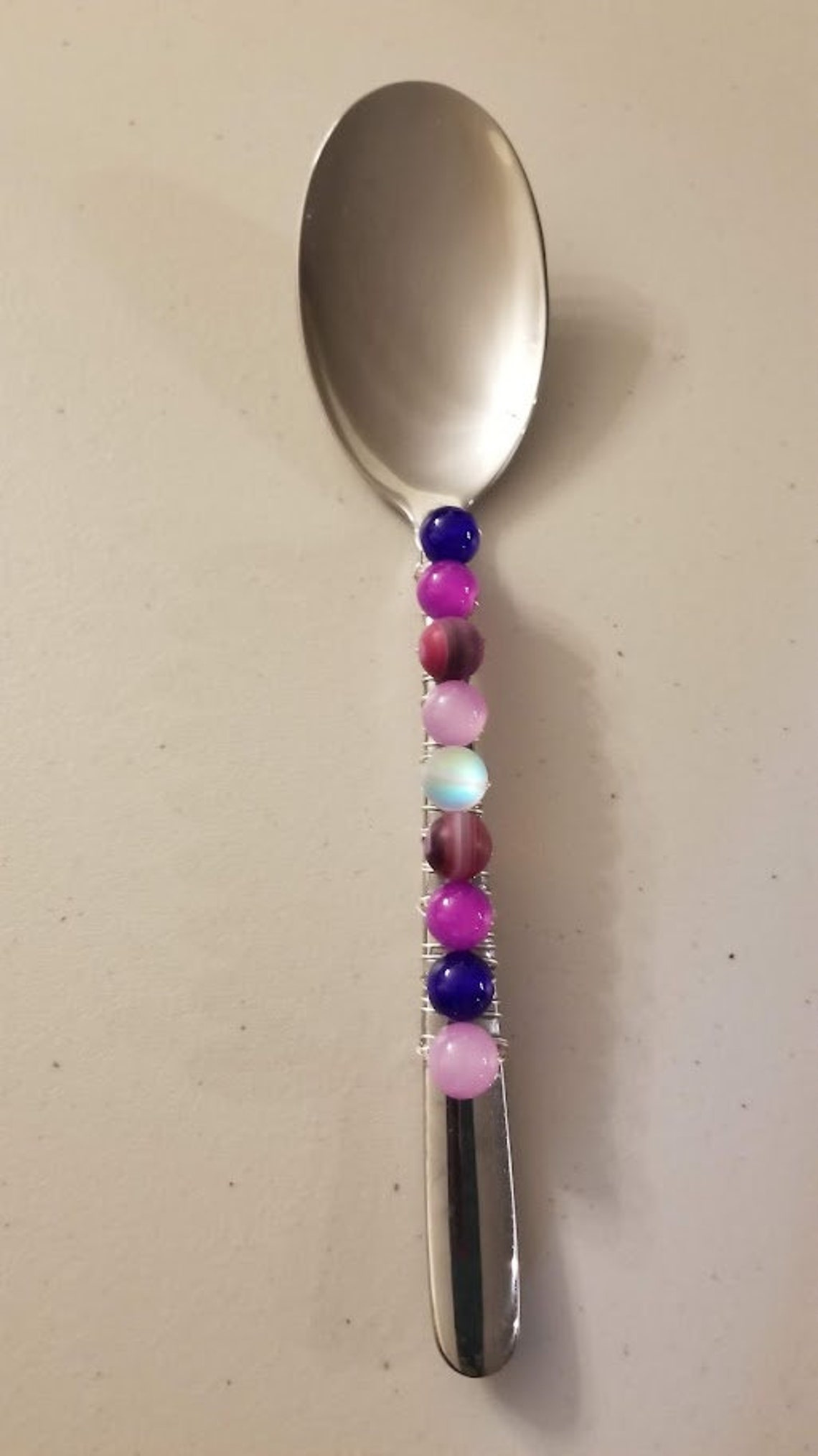 10 1/4" Large Beaded Serving Spoon, Large Wired Serving Spoon With ...