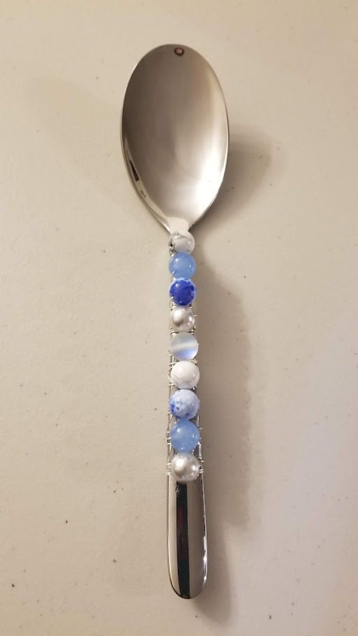 10 1/4" Large Beaded Serving Spoon, Large Wired Serving Spoon With ...