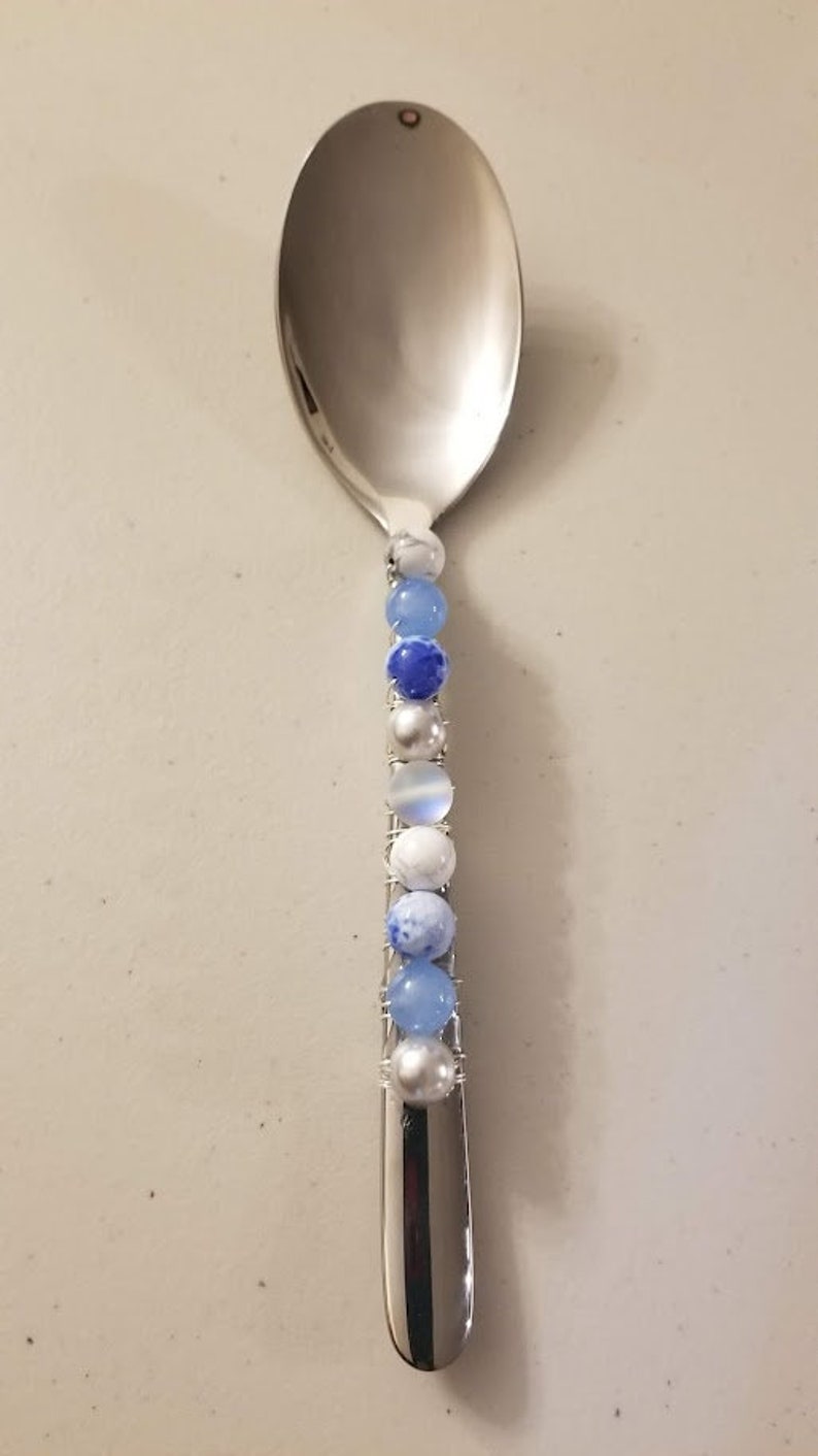 10 1/4" Large Beaded Serving Spoon, Large Wired Serving Spoon With ...