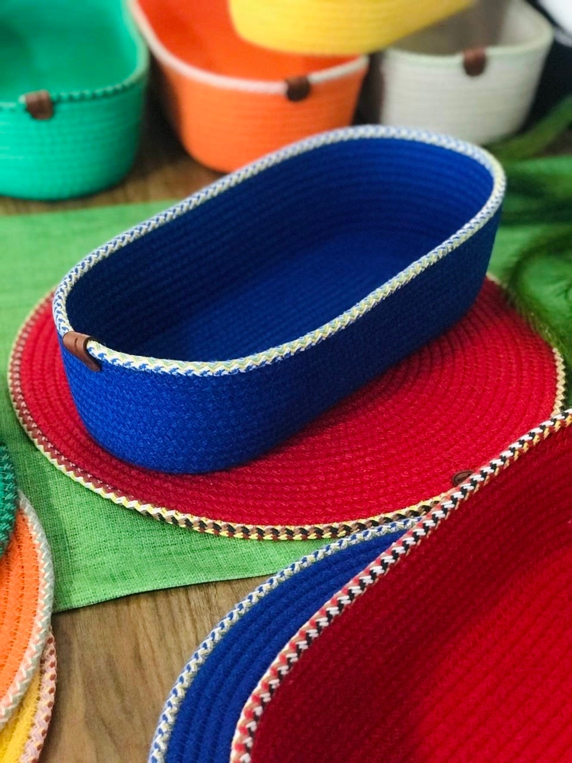 Handmade Baskets and Services, Rope Baskets, Cotton Rope Storage Basket ...