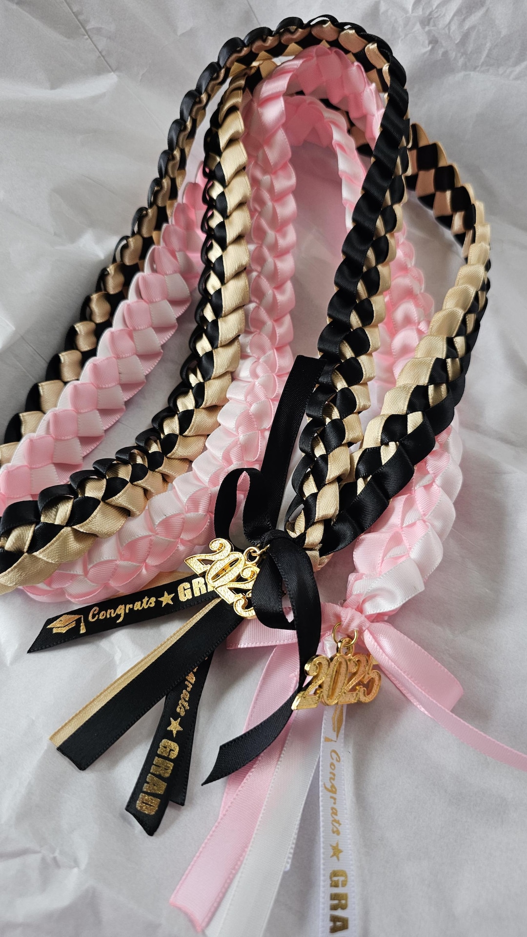 2025 Handmade Graduation/celebration Braided Leis in 1 or 2 Colors-your ...