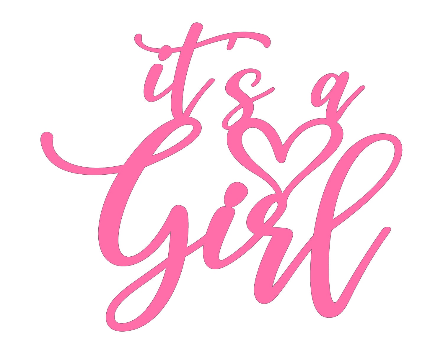 It's A Girl SVG - Etsy
